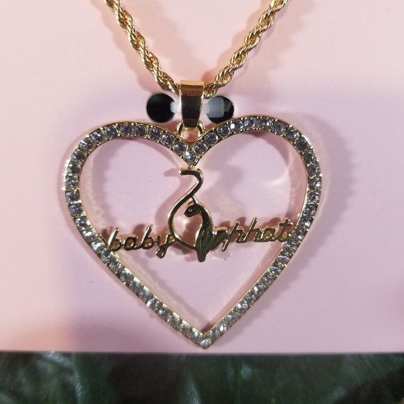 Baby Phat | Jewelry | Baby Phat Heart Shaped Necklace And Earrings ...